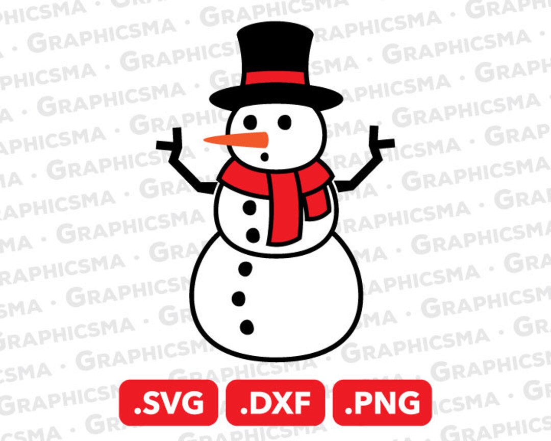 Snowman SVG File, Snowman DXF, Snowman Png, Snow Man Svg, Snow Man Svg ...