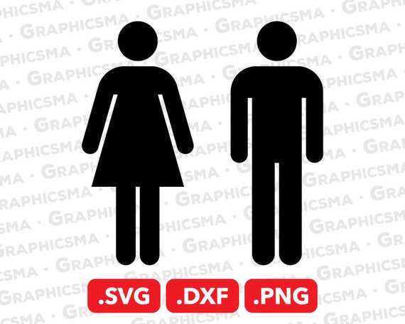 Male Female Sign SVG File Male Female Sign DXF Male Female | Etsy