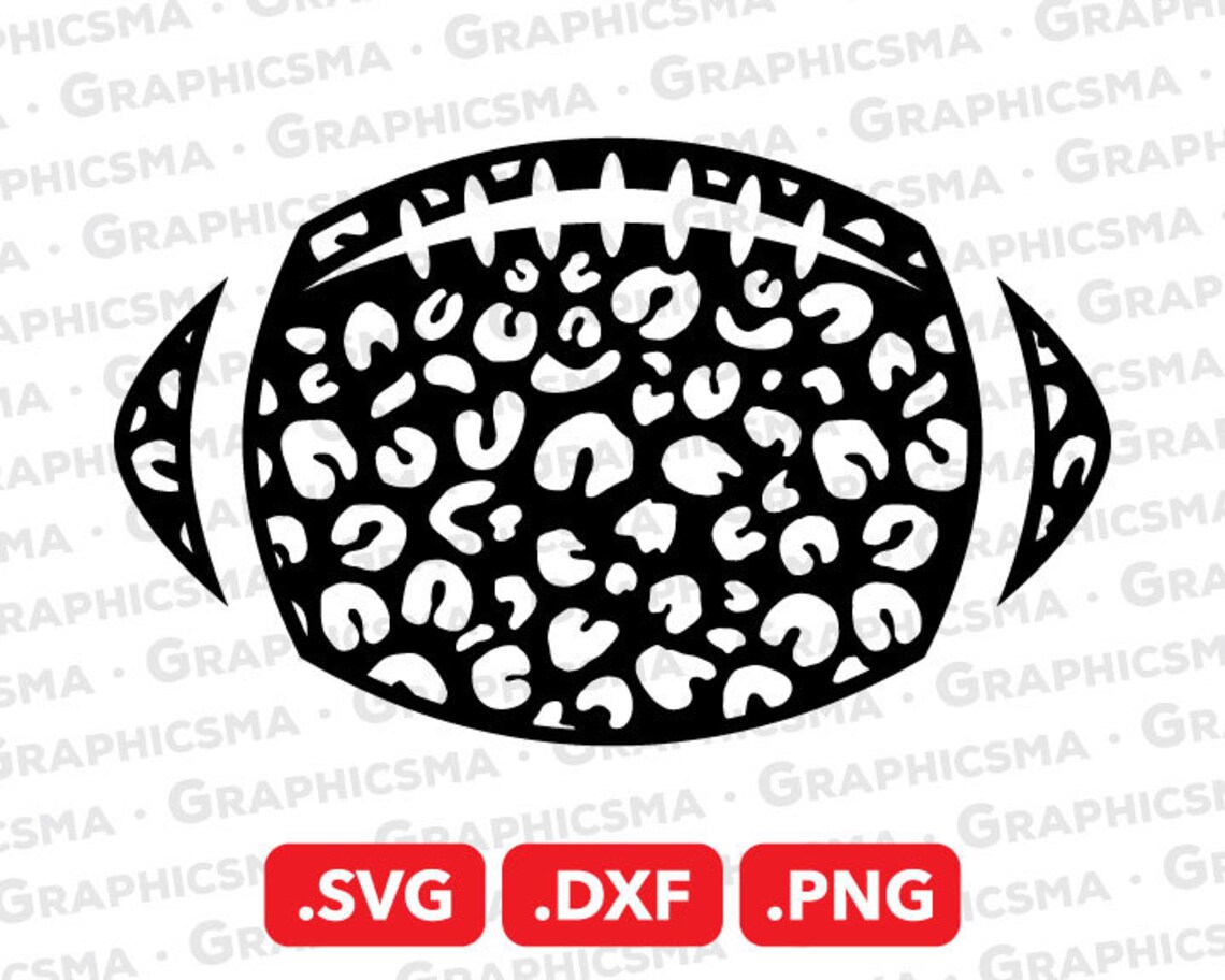 American Football Leopard SVG File, Football Leopard DXF, Cheetah ...