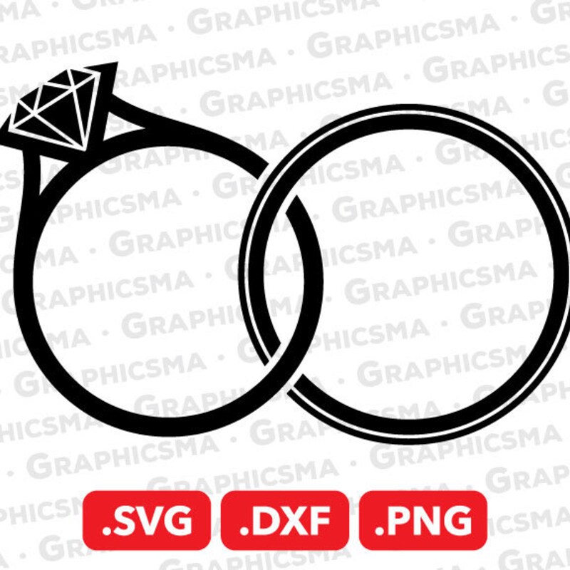 Wedding Ring Svg - Etsy
