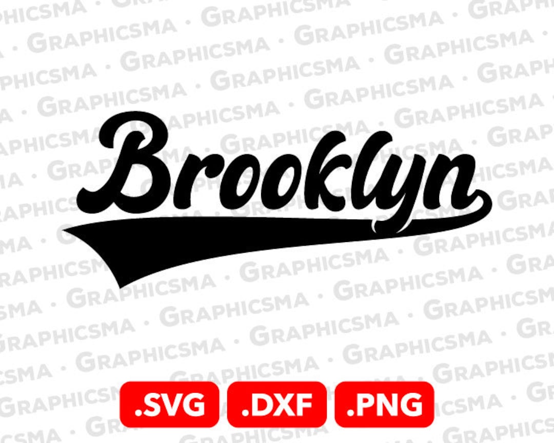 Baseball Style Name SVG File, Brooklyn SVG File, Brooklyn Cricut ...