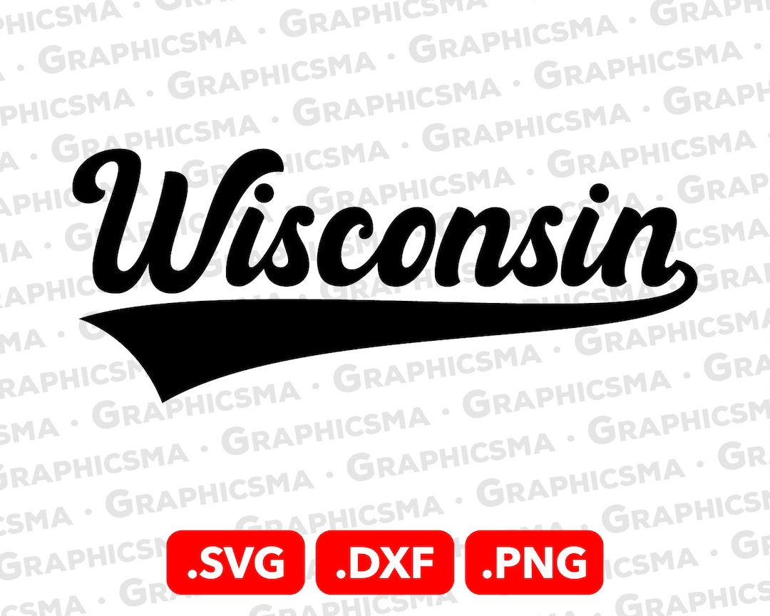 Baseball Style Name SVG File, Wisconsin SVG File, Cricut Baseball ...