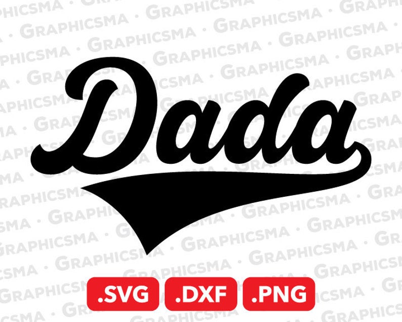 Baseball Style Name SVG File, Dada SVG File, Cricut Baseball Ribbon ...