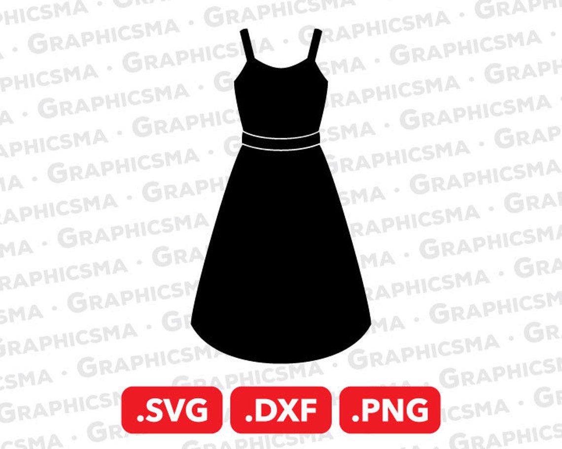 Woman Dress SVG File Dress DXF Dress Png Gown Dress Svg - Etsy