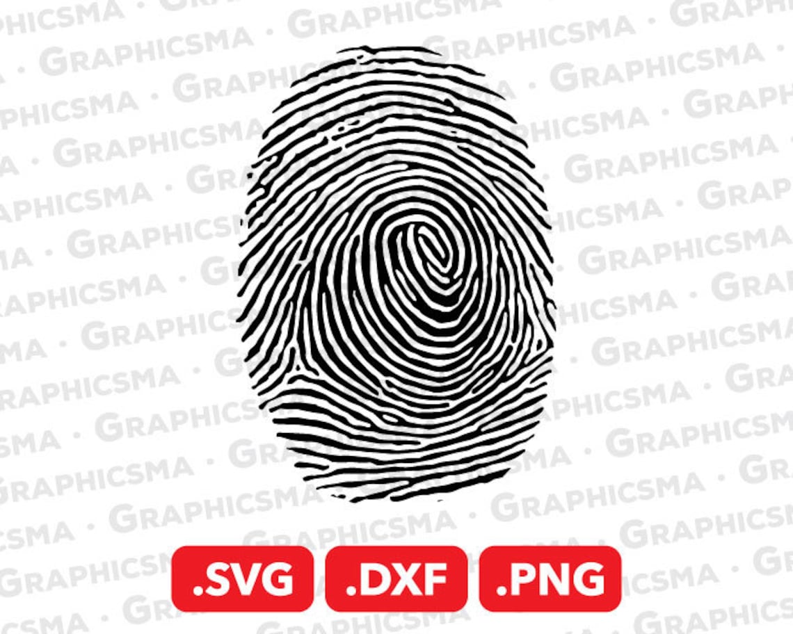 Thumbprint SVG File Thumbprint DXF Thumbprint Png | Etsy