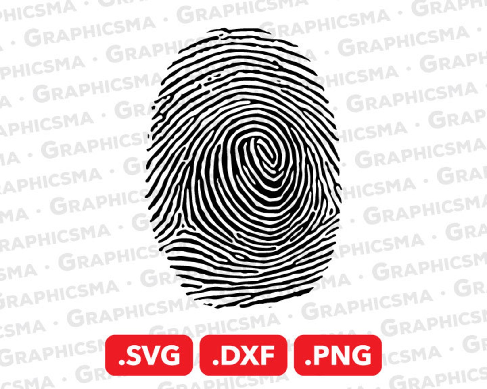 Thumbprint SVG File Thumbprint DXF Thumbprint Png | Etsy