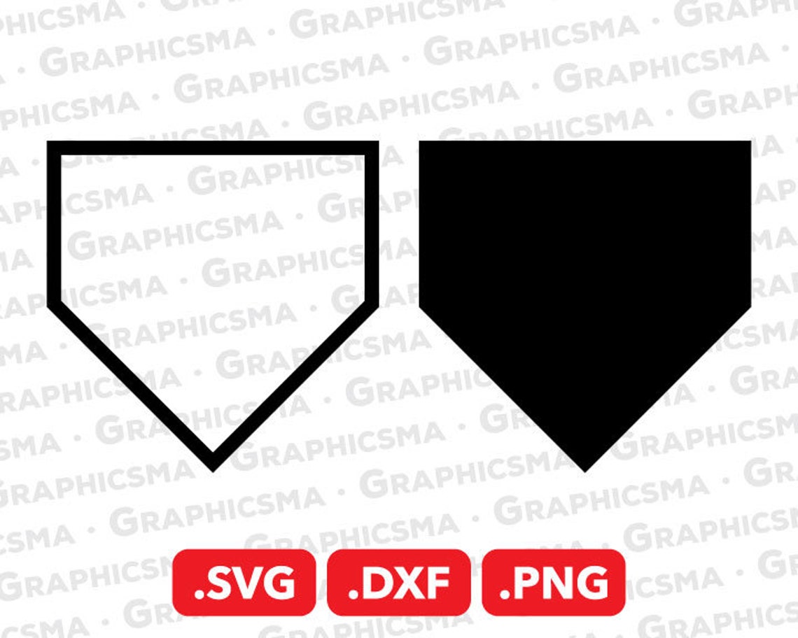 Baseball Home Plate SVG File Baseball Home Plate DXF - Etsy