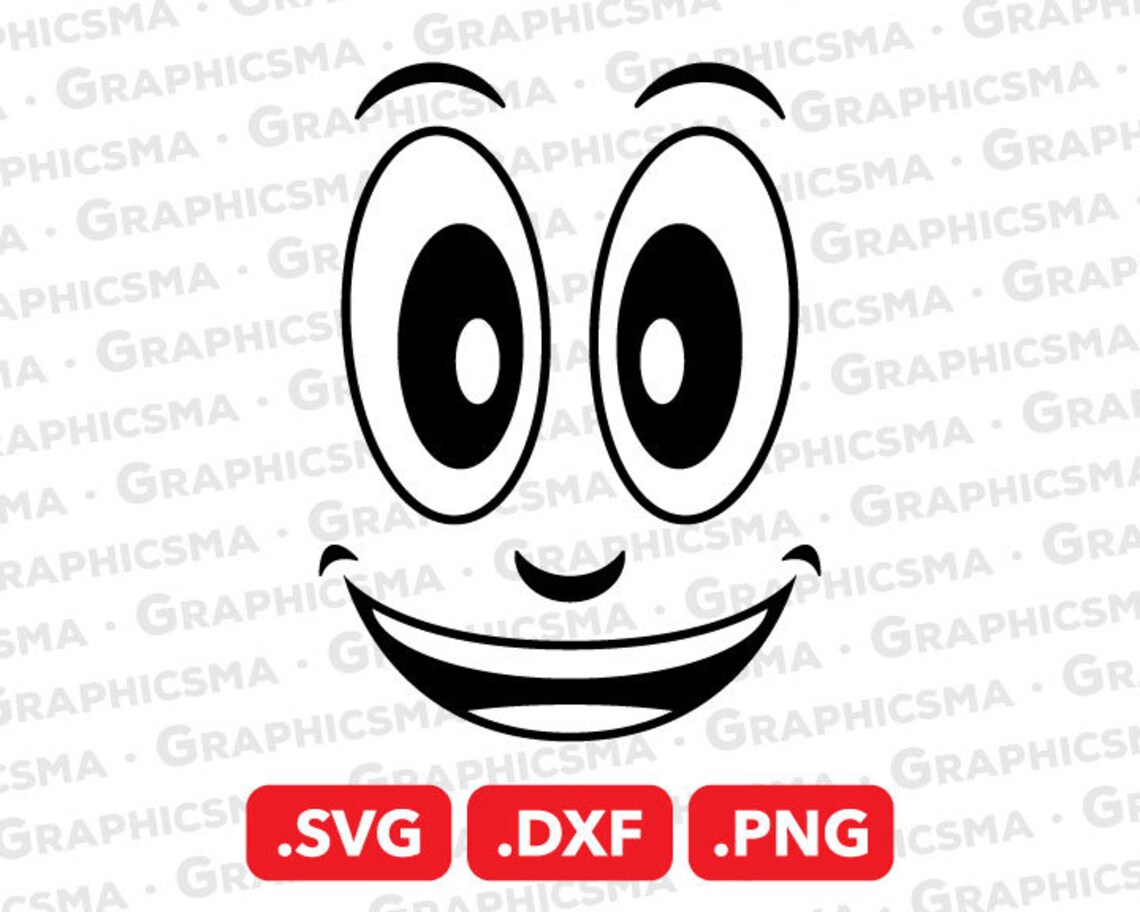 Cartoon Face SVG File Cartoon Face DXF Cartoon Face Png - Etsy