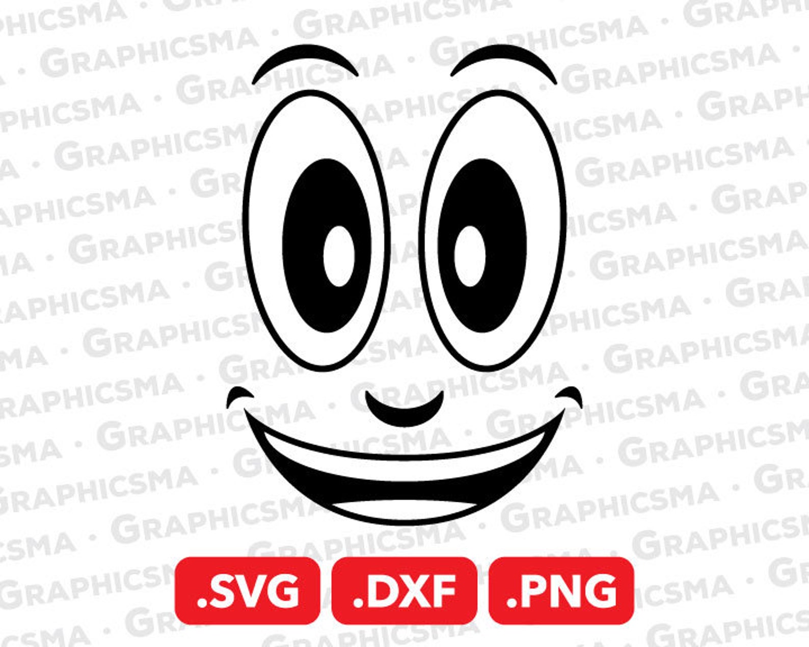 Cartoon Face SVG File Cartoon Face DXF Cartoon Face Png - Etsy