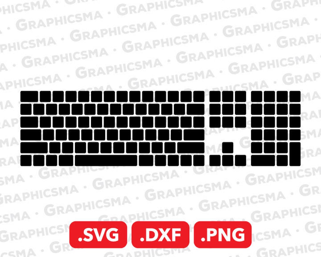 Keyboard SVG File, Computer Keyboard DXF, Computer Keyboard Png ...