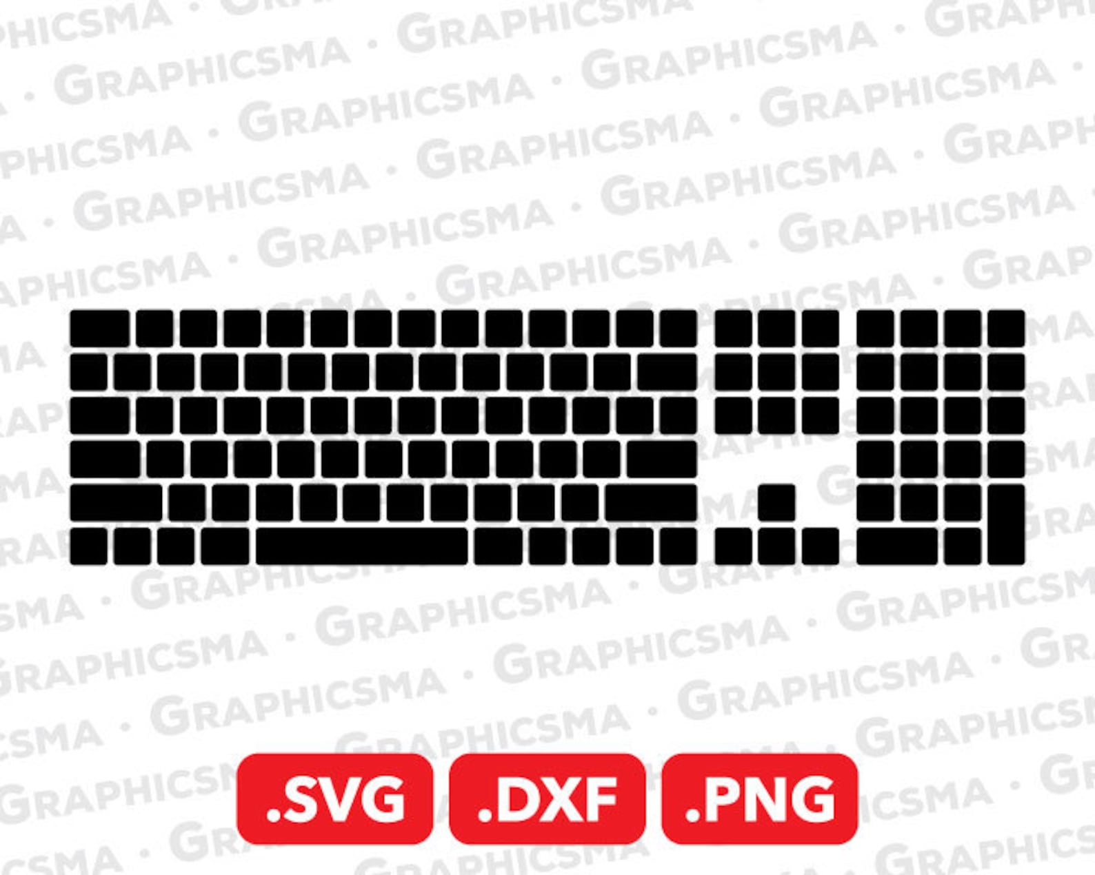 Keyboard SVG File Computer Keyboard DXF Computer Keyboard - Etsy