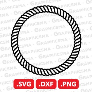 Rope Monogram SVG File, Rope Monogram DXF, Rope Monogram Png, Circle ...