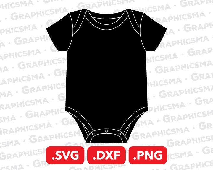 Baby Bodysuit SVG File, Baby Bodysuit DXF, Baby Rompers Png, Baby ...