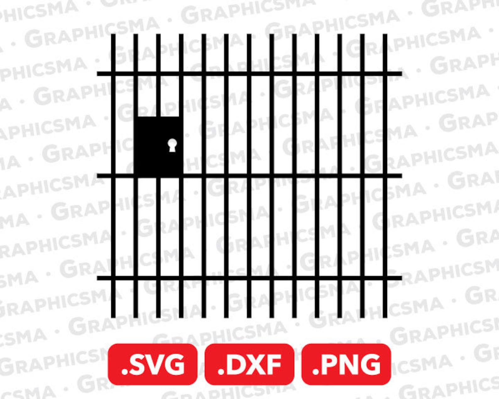 Prison Bars SVG File, Prison Bar DXF, Prison Bars Png, Prison Svg ...