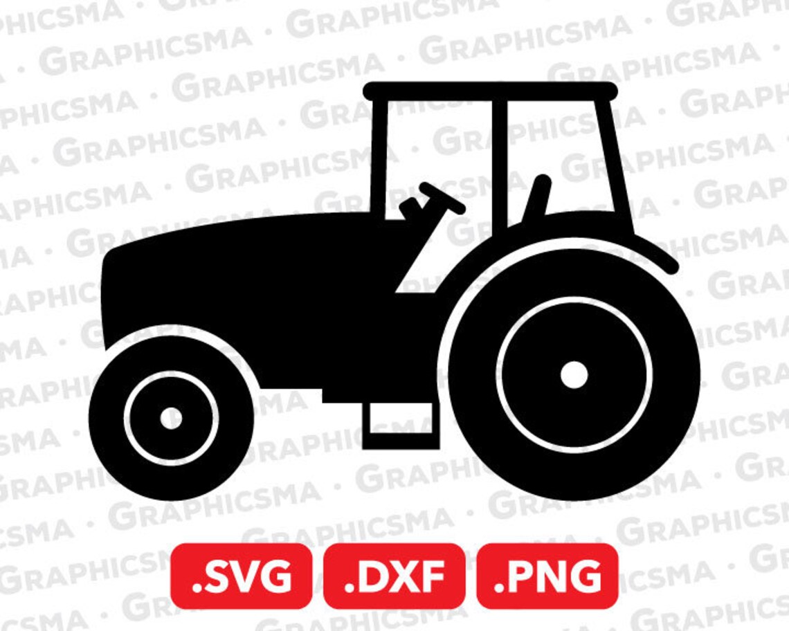 Tractor SVG File, Tractor DXF, Tractor Png, Farm Tractor Svg, Tractor ...