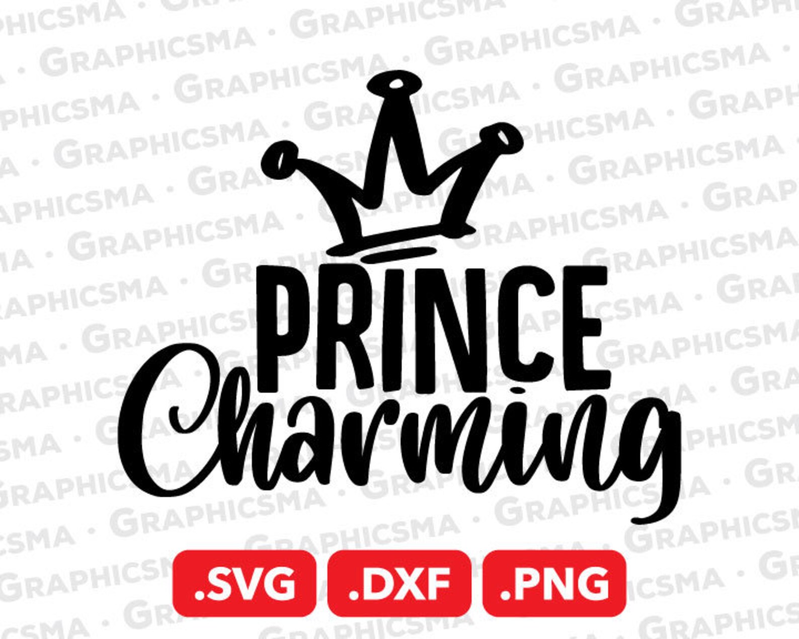 Prince Charming SVG File, Prince Charming DXF Cut, Prince Charming Svg ...