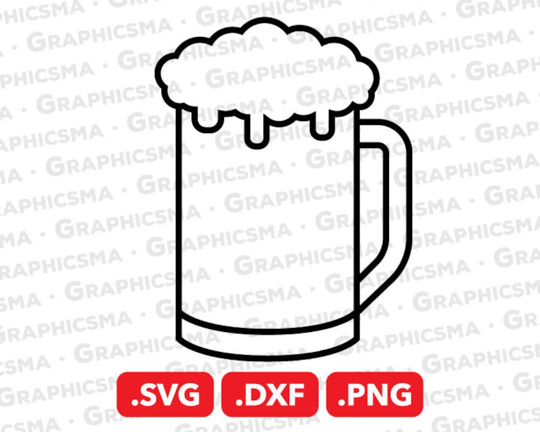 Beer Glass SVG File, Beer Glass DXF, Beer Glass Png, Beer Glass Cricut ...