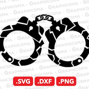 Handcuff Break SVG, Handcuff Break Svg File, Handcuff Break DXF, Hand ...