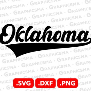 Baseball Style Name SVG File, Oklahoma SVG File, Cricut Baseball Ribbon ...
