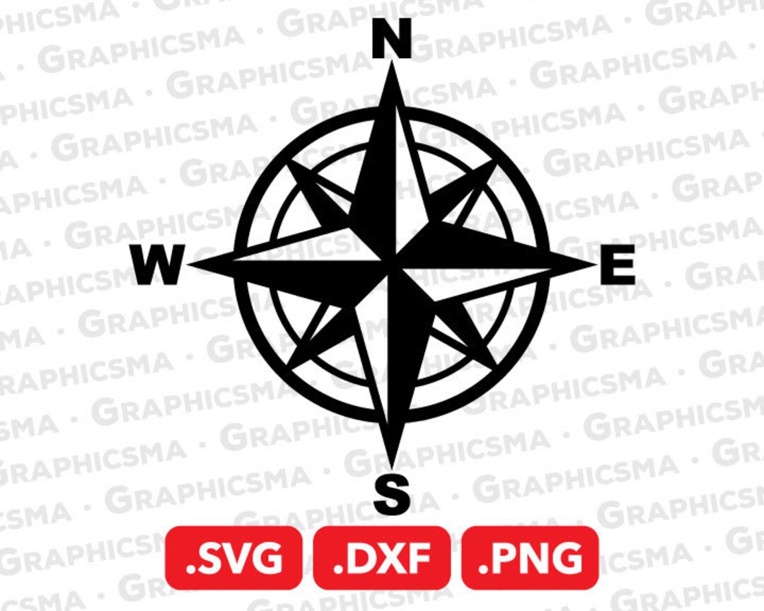 Compass SVG File, Compass DXF, Compass Png, Compass Directions Svg ...