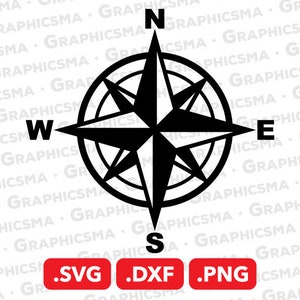 Compass SVG File, Compass DXF, Compass Png, Compass Directions Svg ...