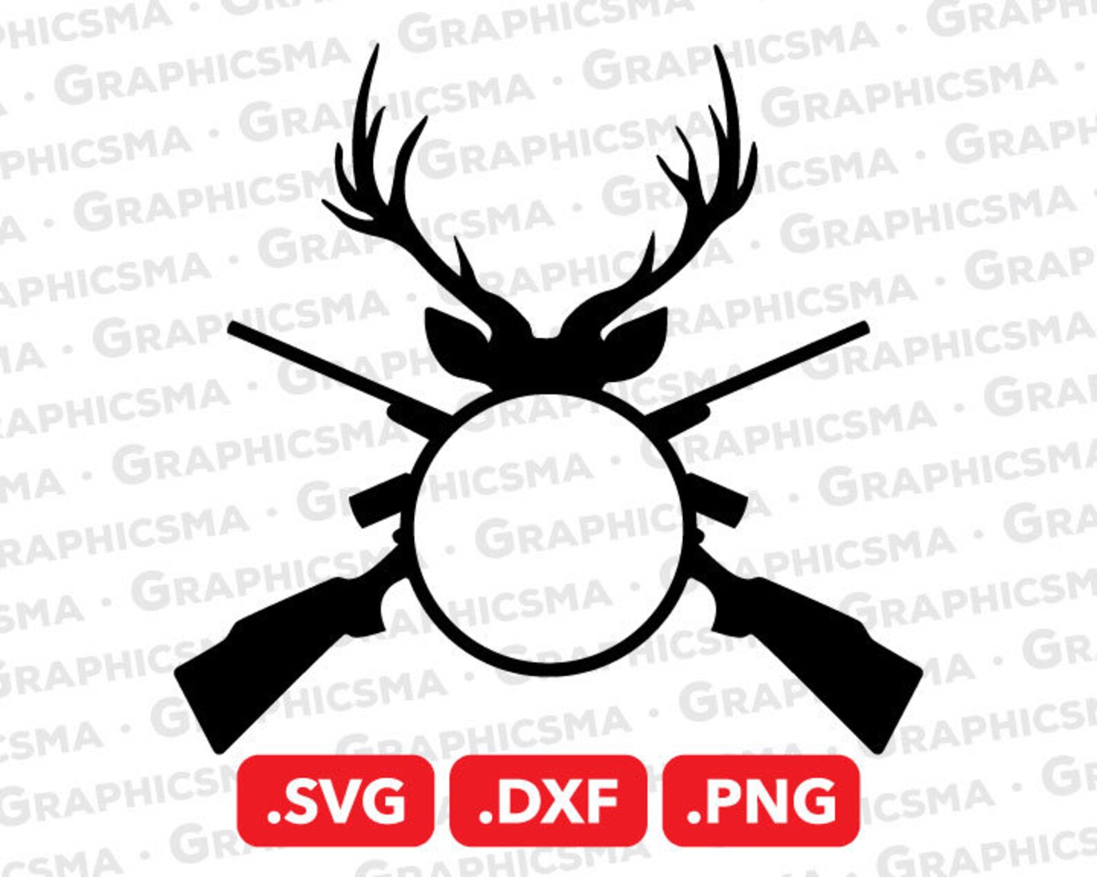 Hunting SVG File Shooting Rifle DXF Hunting Monogram Png - Etsy