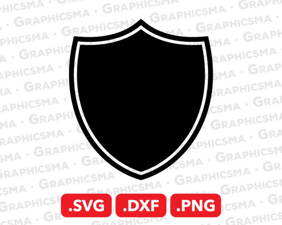 Shield SVG File, Shield DXF, Shield Png, Custom Empty Shield Svg Cut ...