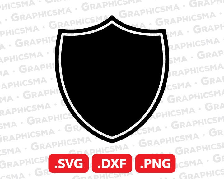 Shield SVG File, Shield DXF, Shield Png, Custom Empty Shield Svg Cut ...