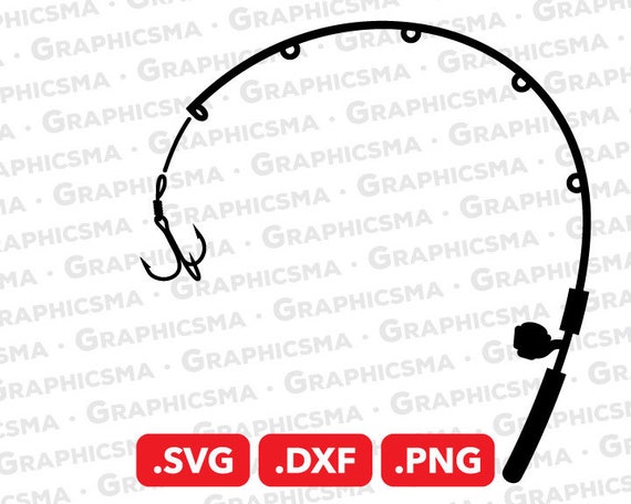Fishing Rod SVG File Fishing Rod DXF Fishing Rod Png | Etsy