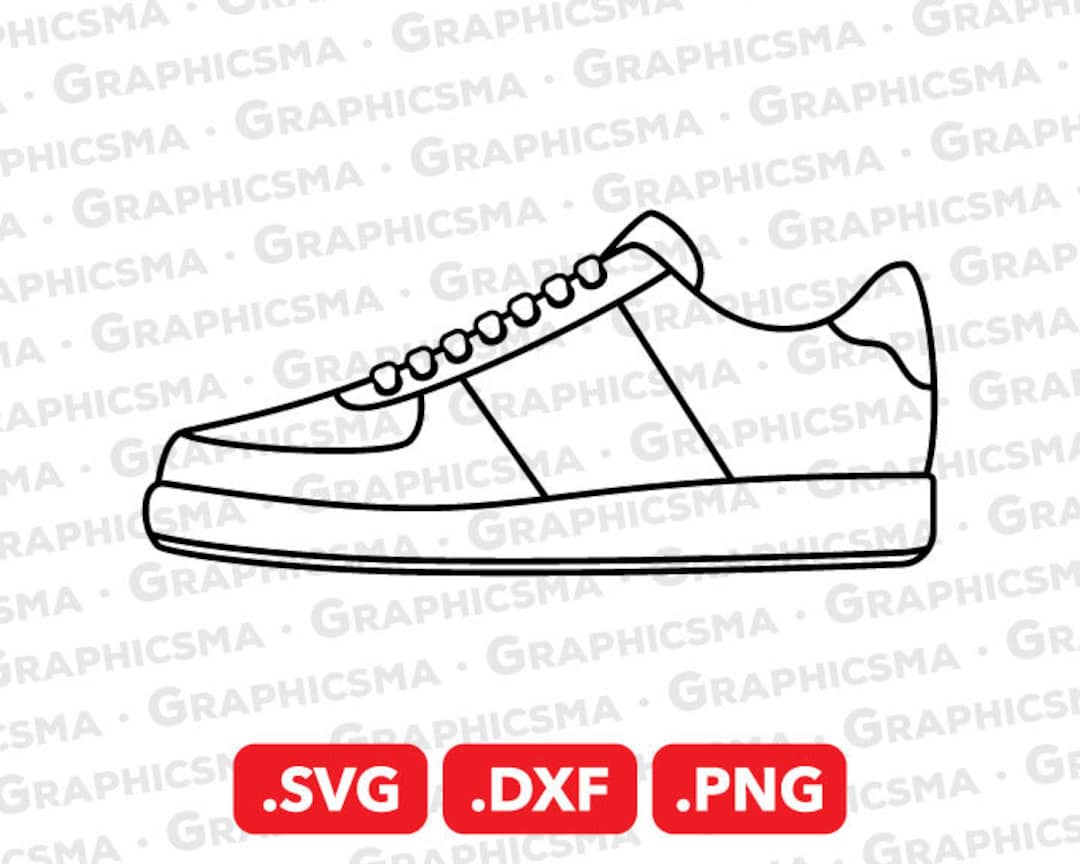 Sneakers SVG File, Sneakers DXF, Sneakers Png, Sneakers Shoe Svg, Sport ...
