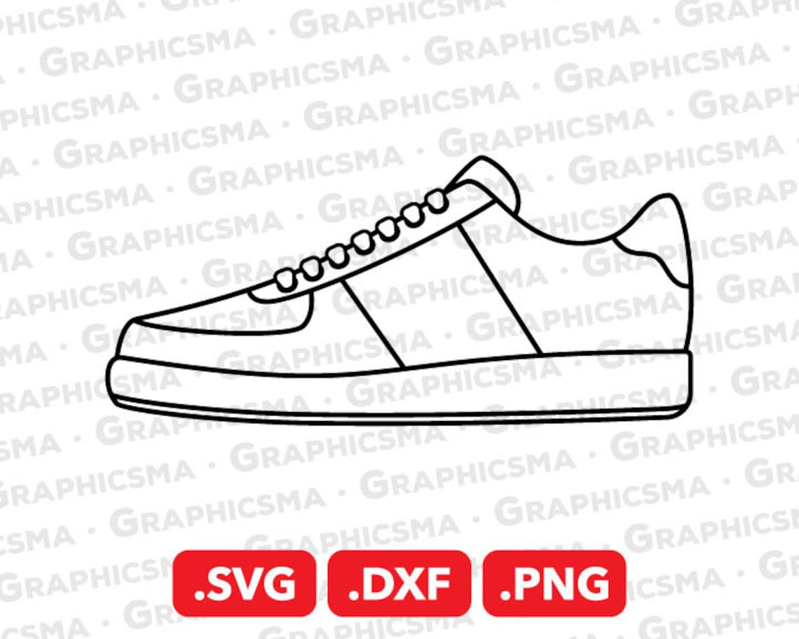 Sneakers SVG File, Sneakers DXF, Sneakers Png, Sneakers Shoe Svg, Sport ...