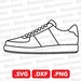 Sneakers SVG File, Sneakers DXF, Sneakers Png, Sneakers Shoe Svg, Sport ...