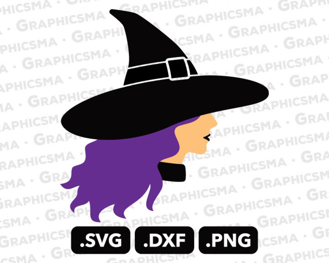 Witch SVG File, Witch DXF, Witch Png, Halloween Svg, Pretty Witch Girl ...