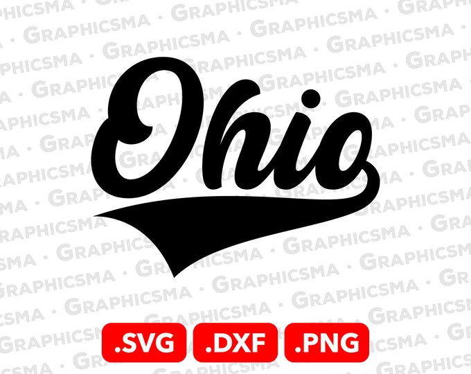 Baseball Style Name SVG File Ohio SVG File Cricut Svg - Etsy