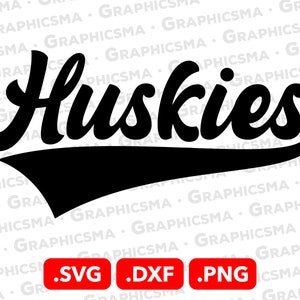 Baseball Style Name SVG File, Huskies SVG File, Cricut Baseball Ribbon ...