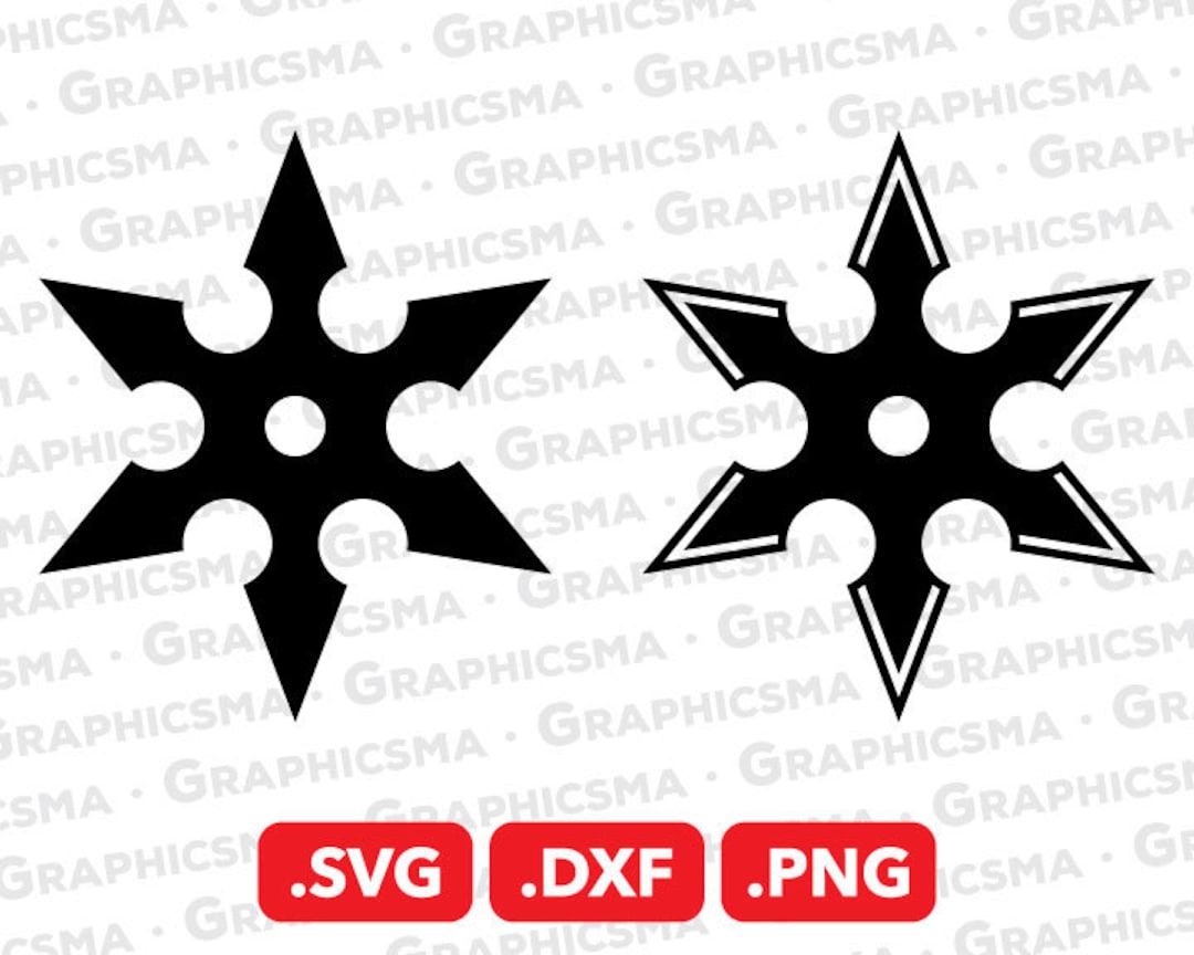 Ninja Shuriken SVG File, Ninja Star Svg, Ninja Stars Svg, Ninja ...