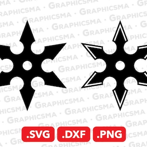 Ninja Shuriken SVG File, Ninja Star Svg, Ninja Stars Svg, Ninja ...