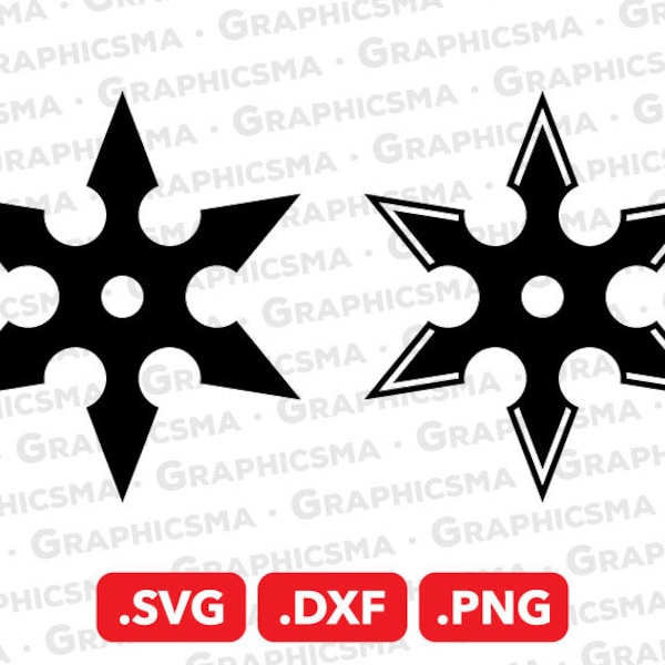 Ninja Star Dxf Files - Etsy
