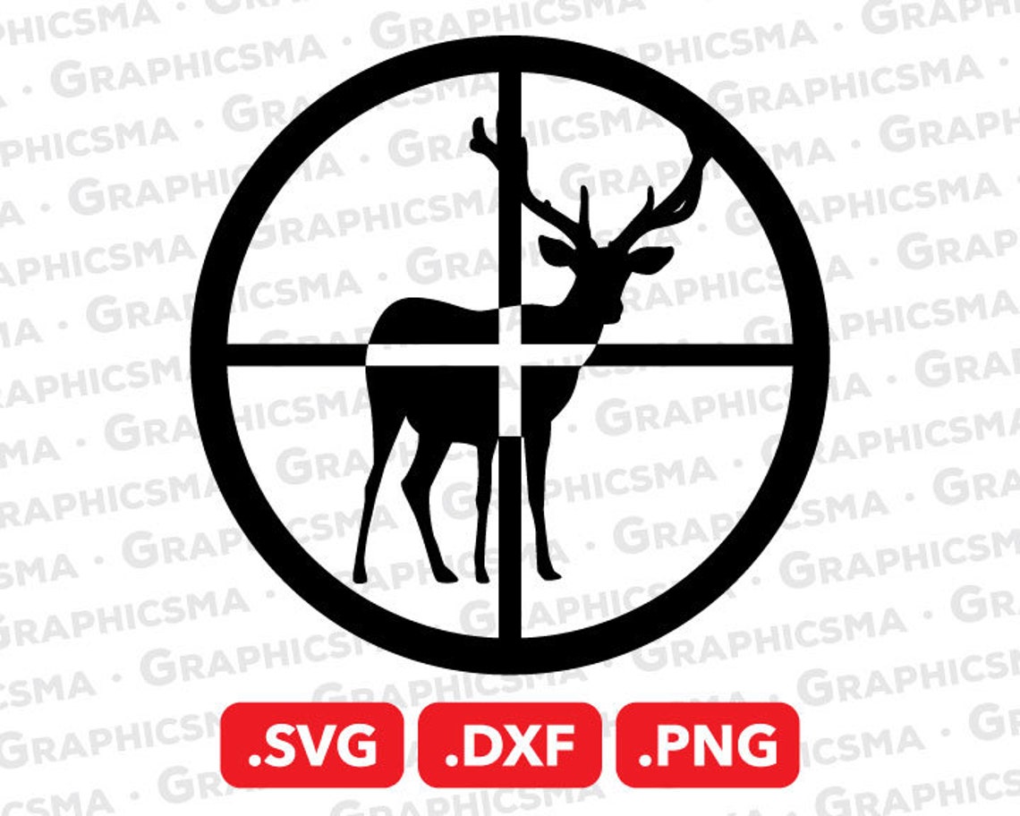 Hunting SVG File Shooting Target DXF Hunting Antler Aim Png - Etsy