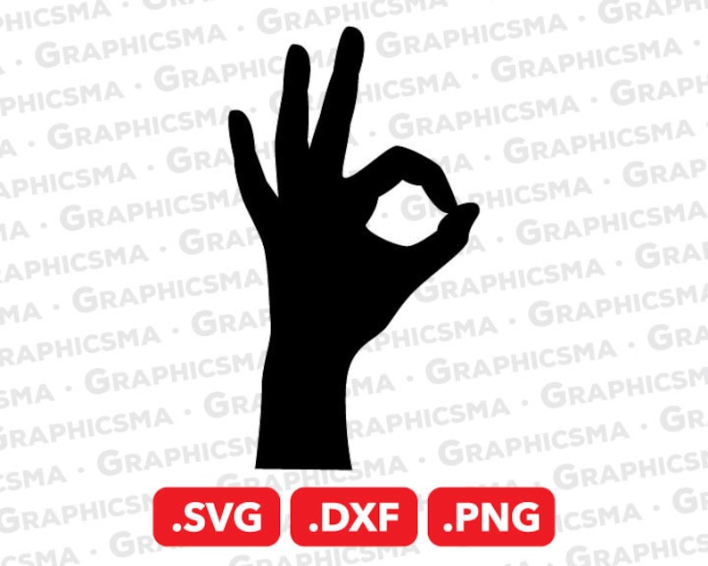 Okay Hand Sign SVG File Okay Hand Sign DXF Okay Hand Sign - Etsy