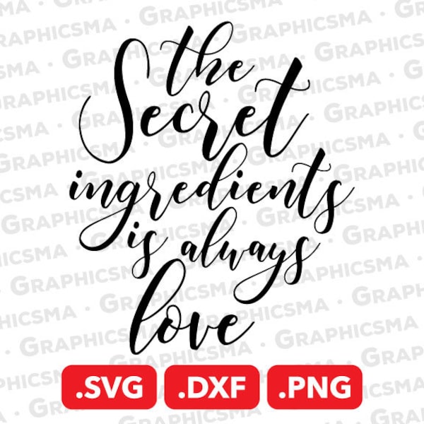Secret Ingredient is Love Svg - Etsy