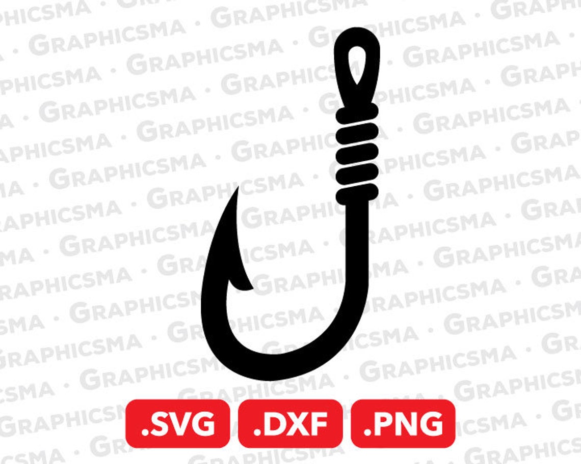 Fishing Hook SVG File Fishing Hook DXF Fishing Hook Png - Etsy