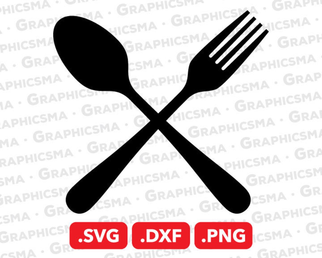 Spoon Fork SVG File, Spoon Fork DXF, Spoon Fork Png, Spoon Fork Logo ...
