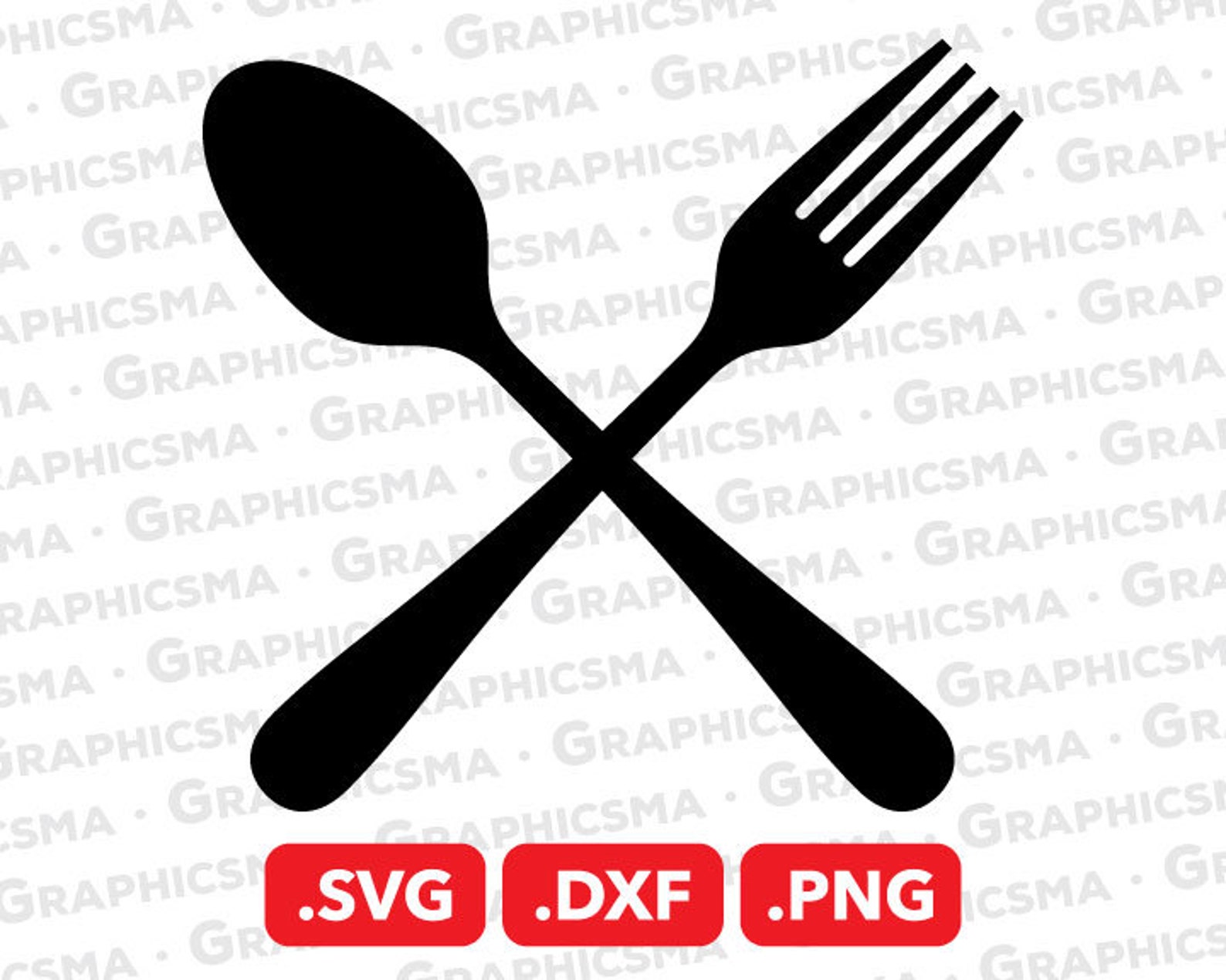 Spoon Fork SVG File Spoon Fork DXF Spoon Fork Png Spoon | Etsy