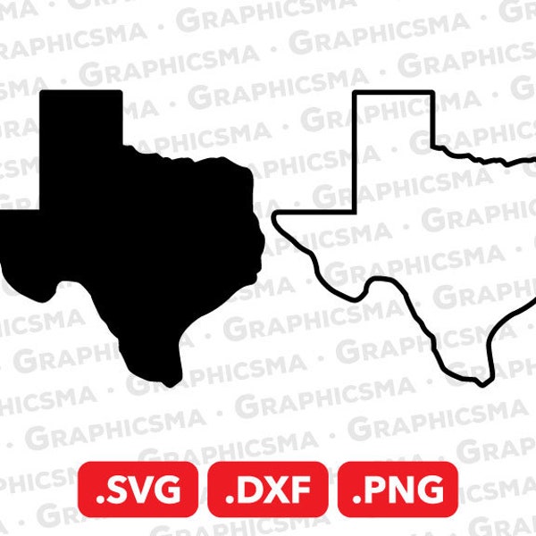 Texas Map Dxf File - Etsy