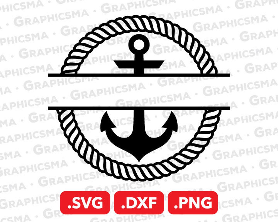 Anchor Monogram SVG, Anchor Monogram Svg File, Anchor Monogram DXF ...