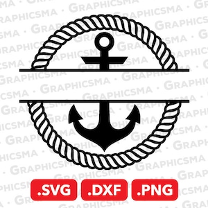Anchor Monogram SVG, Anchor Monogram Svg File, Anchor Monogram DXF ...