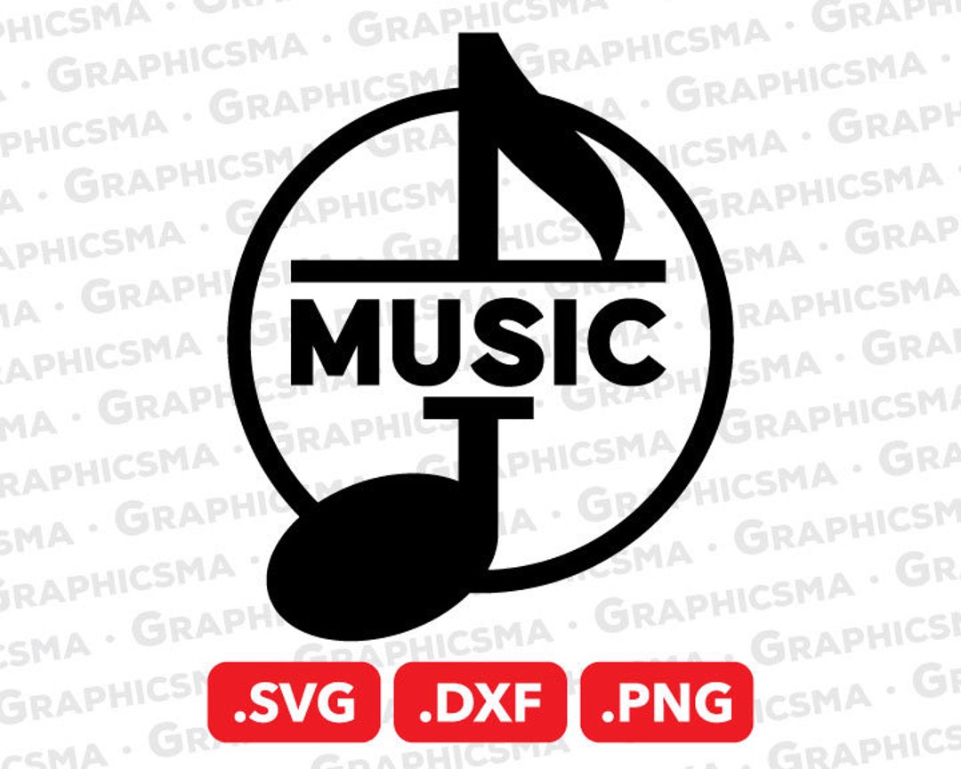 Music Logo SVG File, Custom Name Music Logo DXF, Crotchet Logo Svg ...