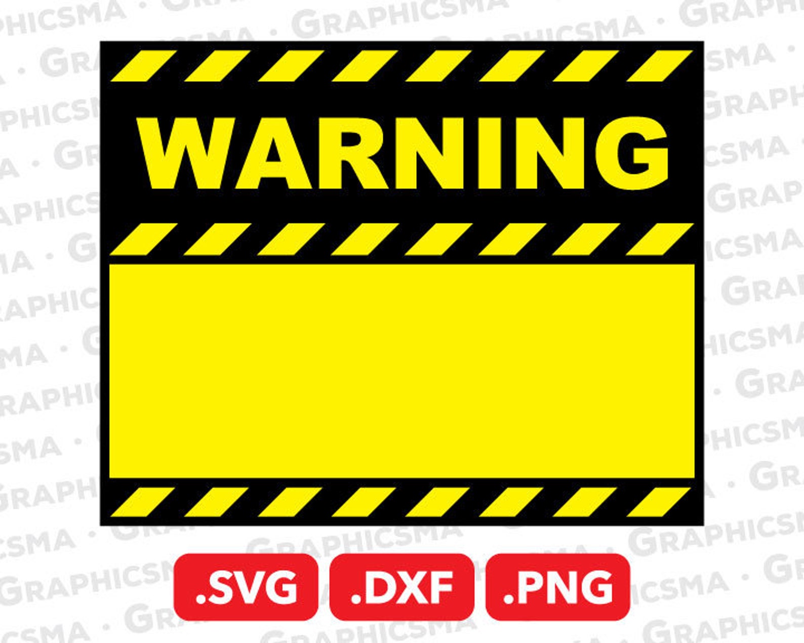 Warning SVG File, Warning DXF, Warning Png, Custom Warning Template ...