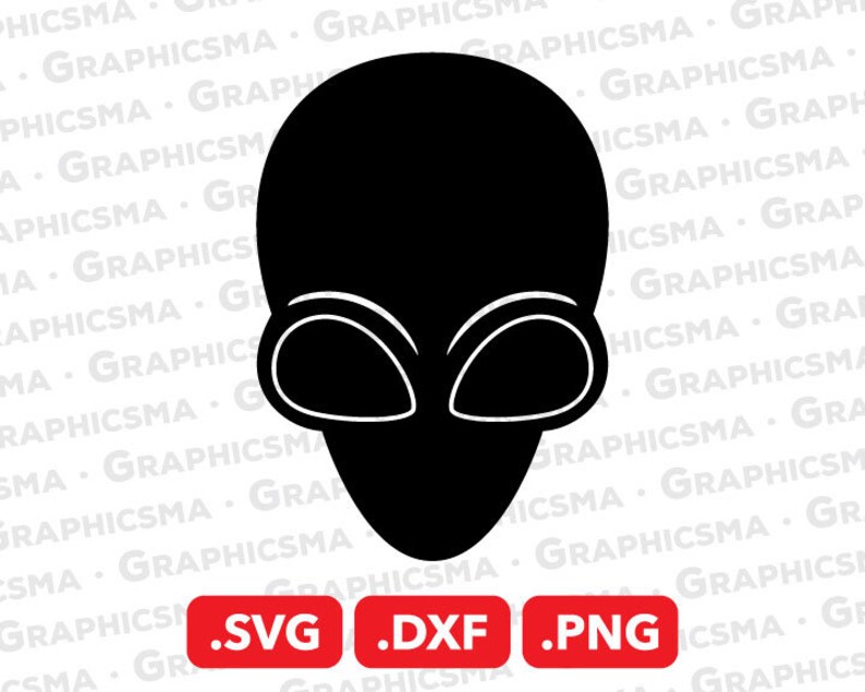 Alien Head SVG File Alien Head DXF Alien Head Png Alien - Etsy